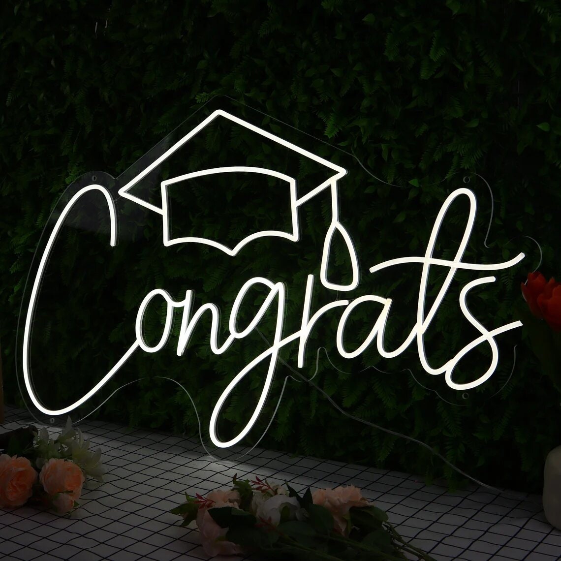 Custom Congrats LED Neon Sign: Graduation Party Decor - Etsy