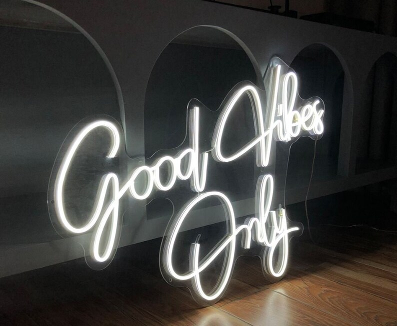 Good Vibes Only LED Neon Sign: Custom Party Wall Decor - Etsy