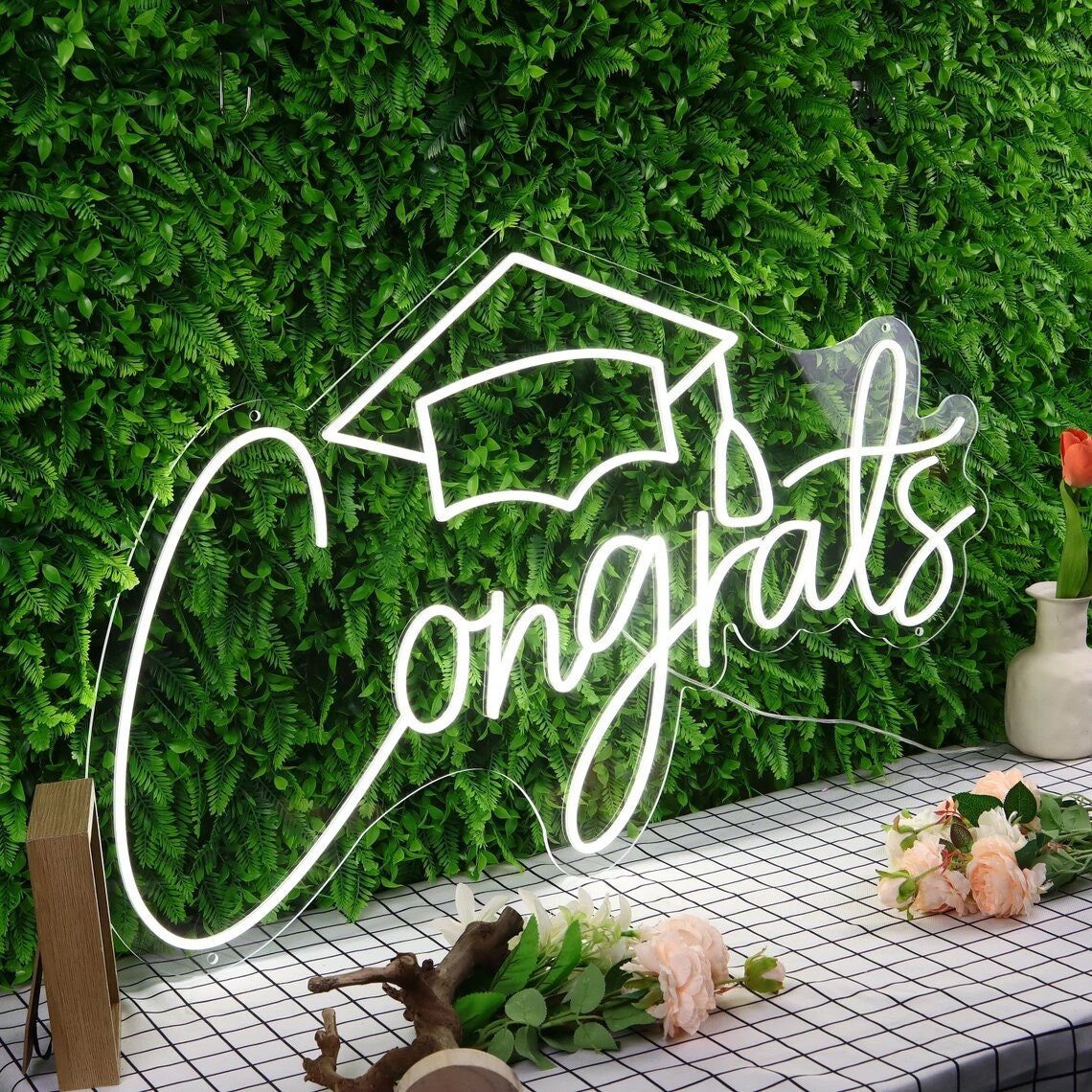 Custom Congrats LED Neon Sign: Graduation Party Decor - Etsy