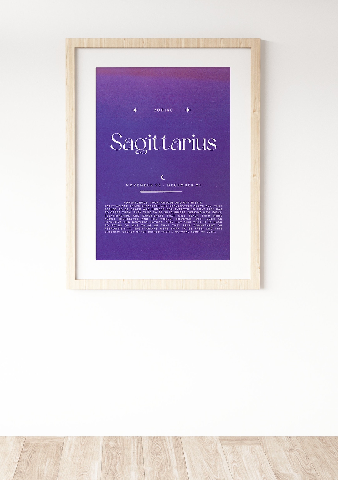 Sagittarius Poster, Zodiac Print, Astrology, Digital Art, Star Sign ...