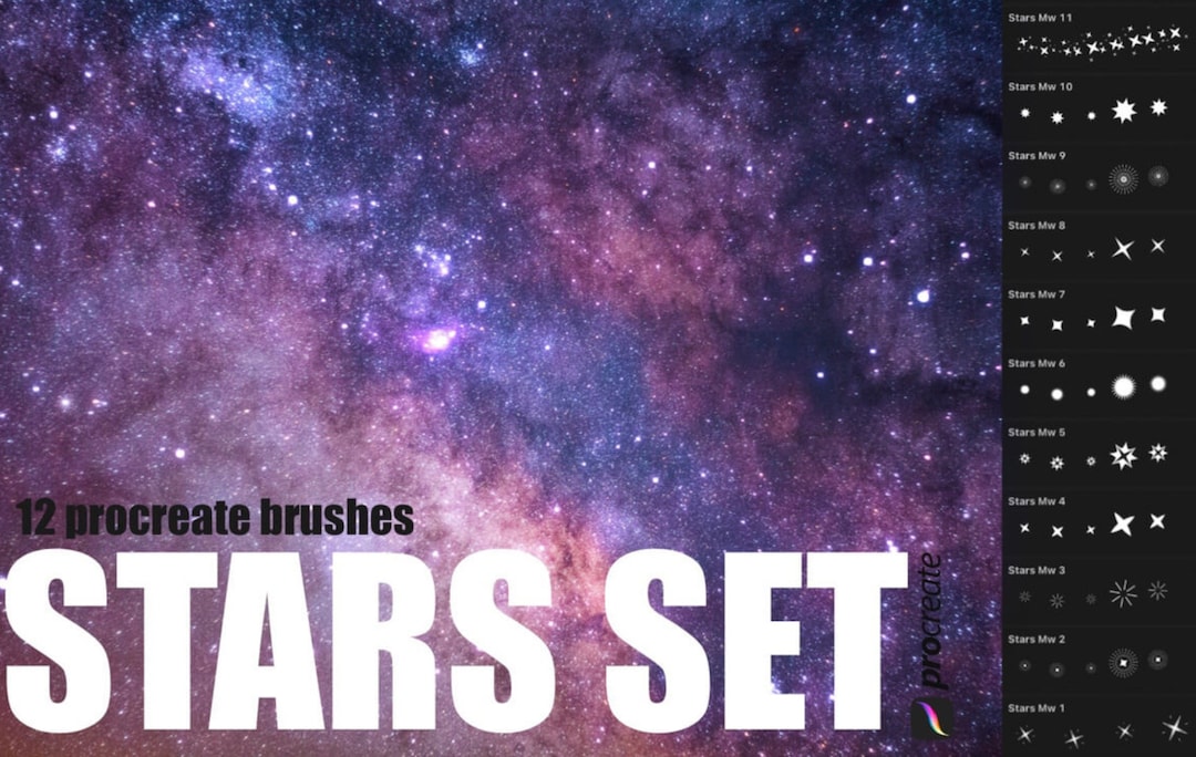 Procreate Stars Set Brush - Etsy