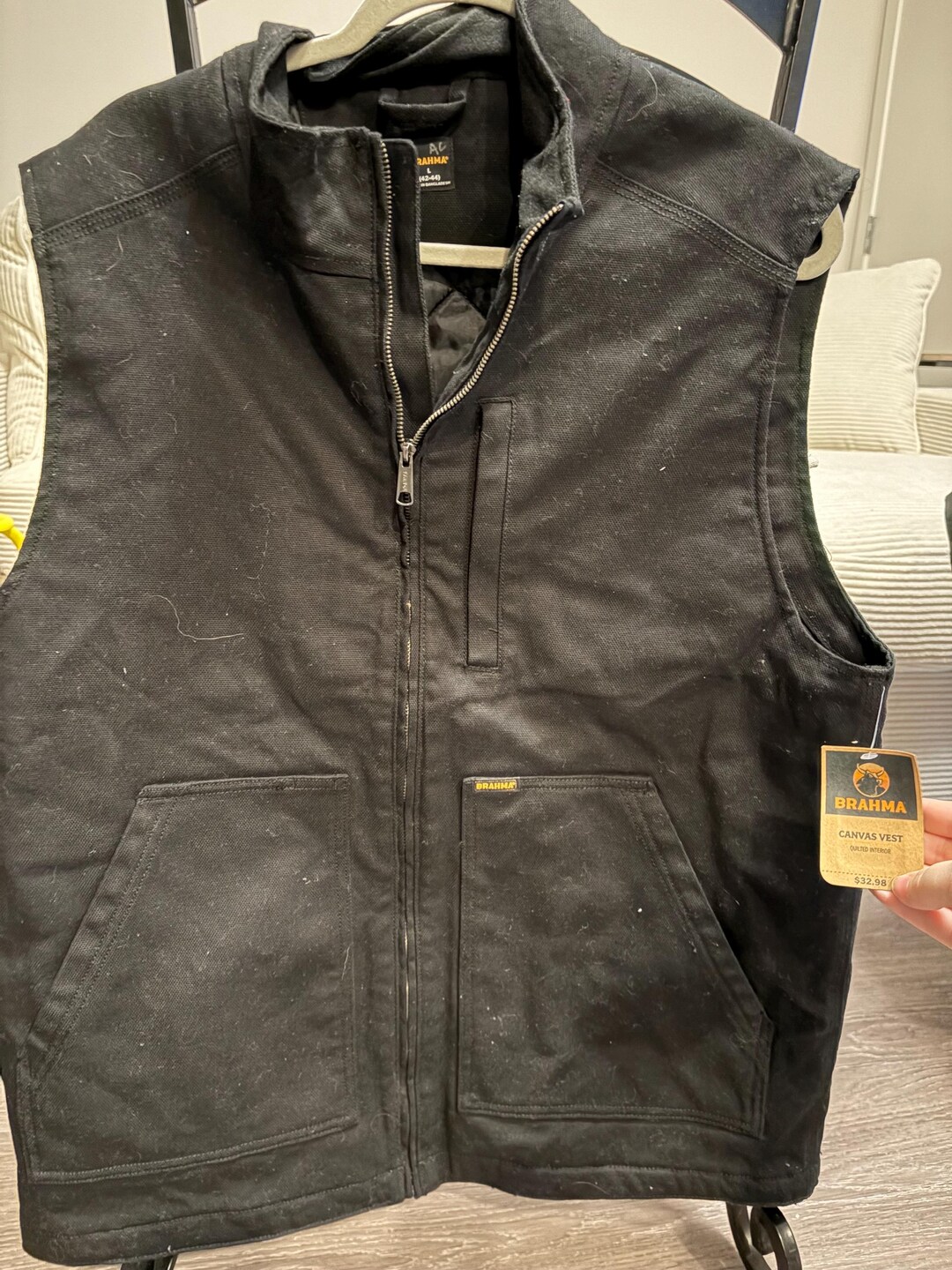 Brahma Large Black Work Vest - Etsy