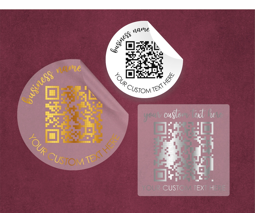 QR Code Stickers for Small Business, Custom QR Code Labels, QR Code ...