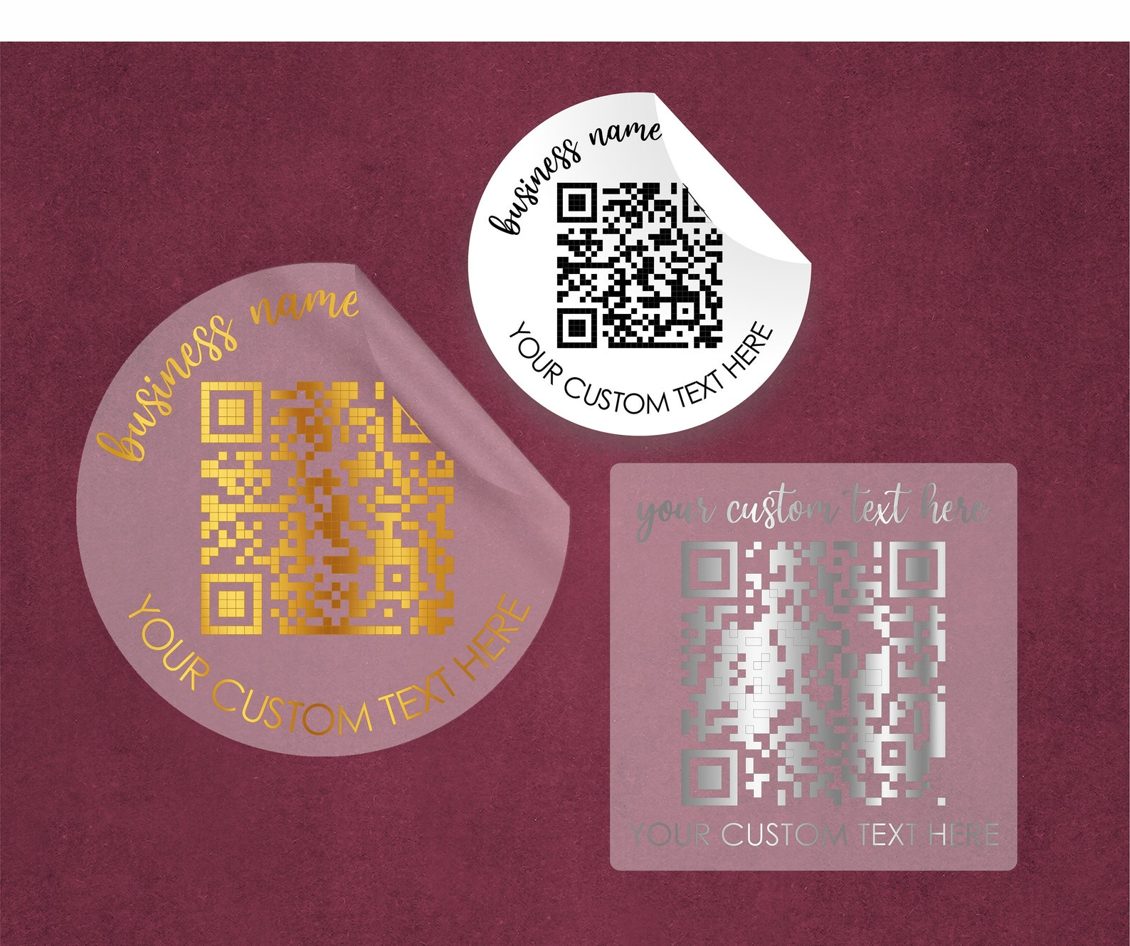 QR Code Stickers for Small Business Custom QR Code Labels QR - Etsy