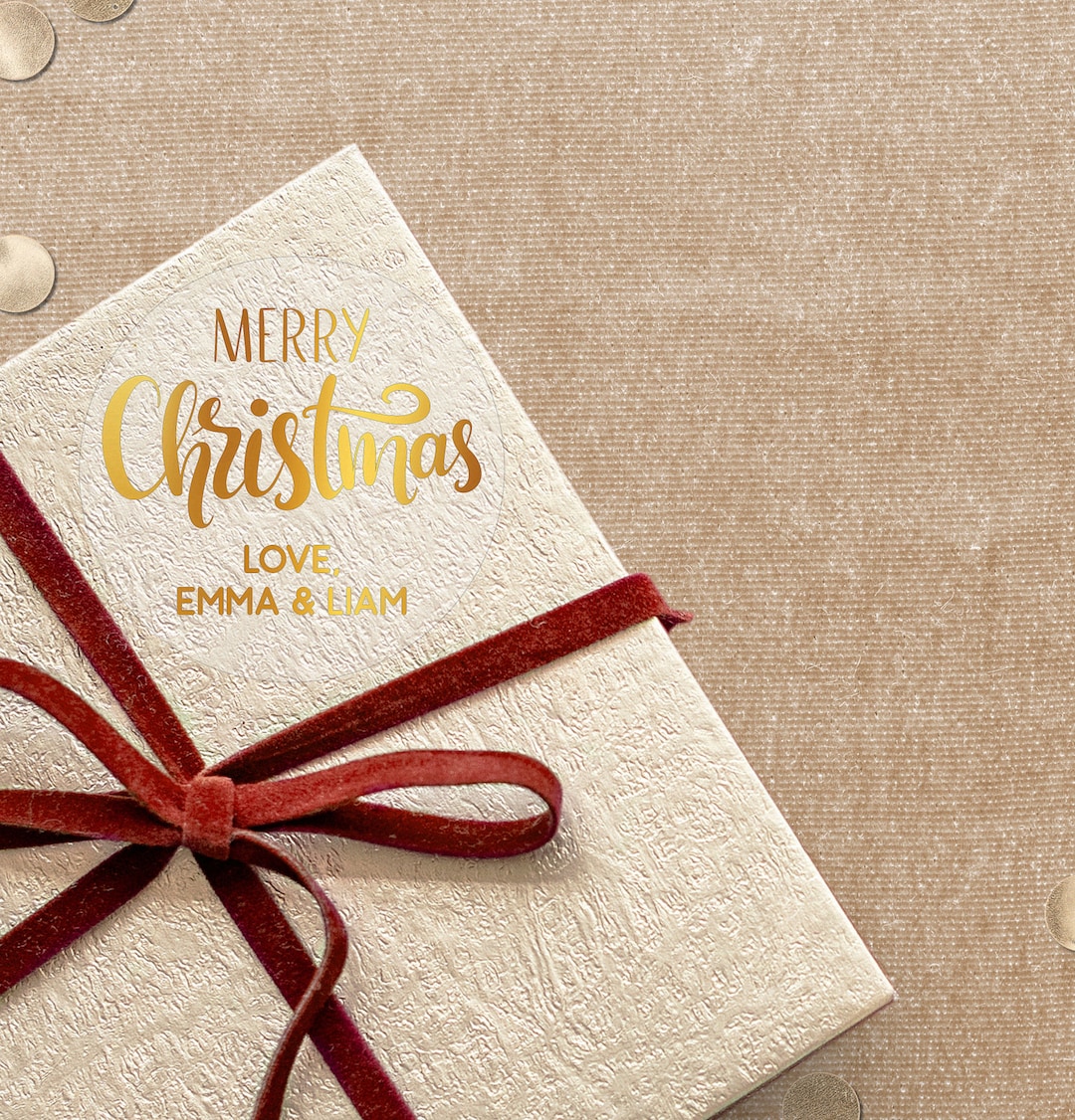 Merry Christmas Sticker Labels, Christmas Packaging Stickers ...