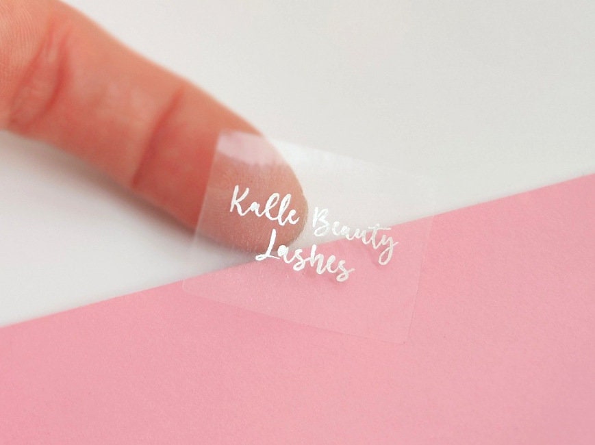 Custom Clear Foil Sticker: Gold, Silver, or Black Logo - Etsy
