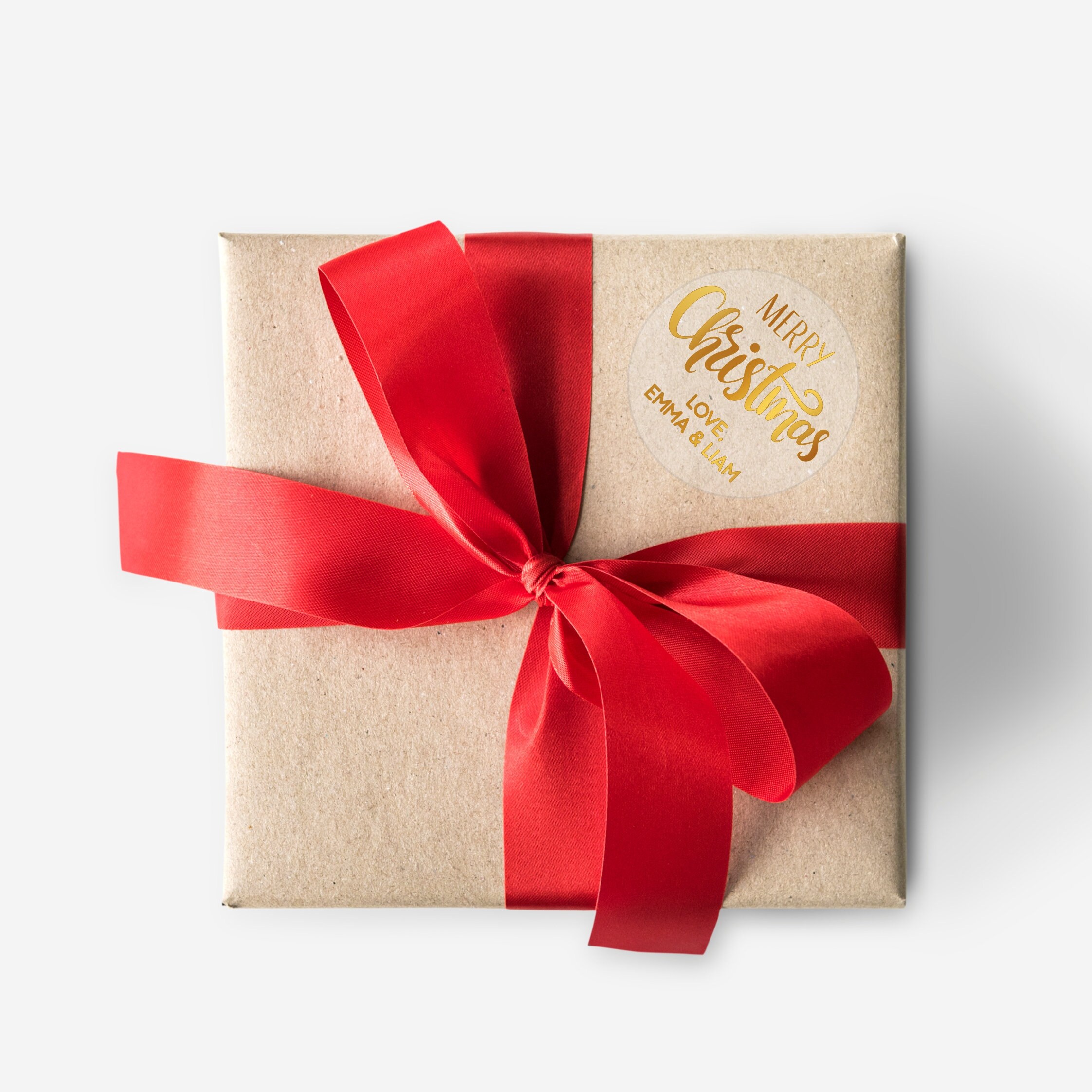 Merry Christmas Sticker Labels, Christmas Packaging Stickers ...