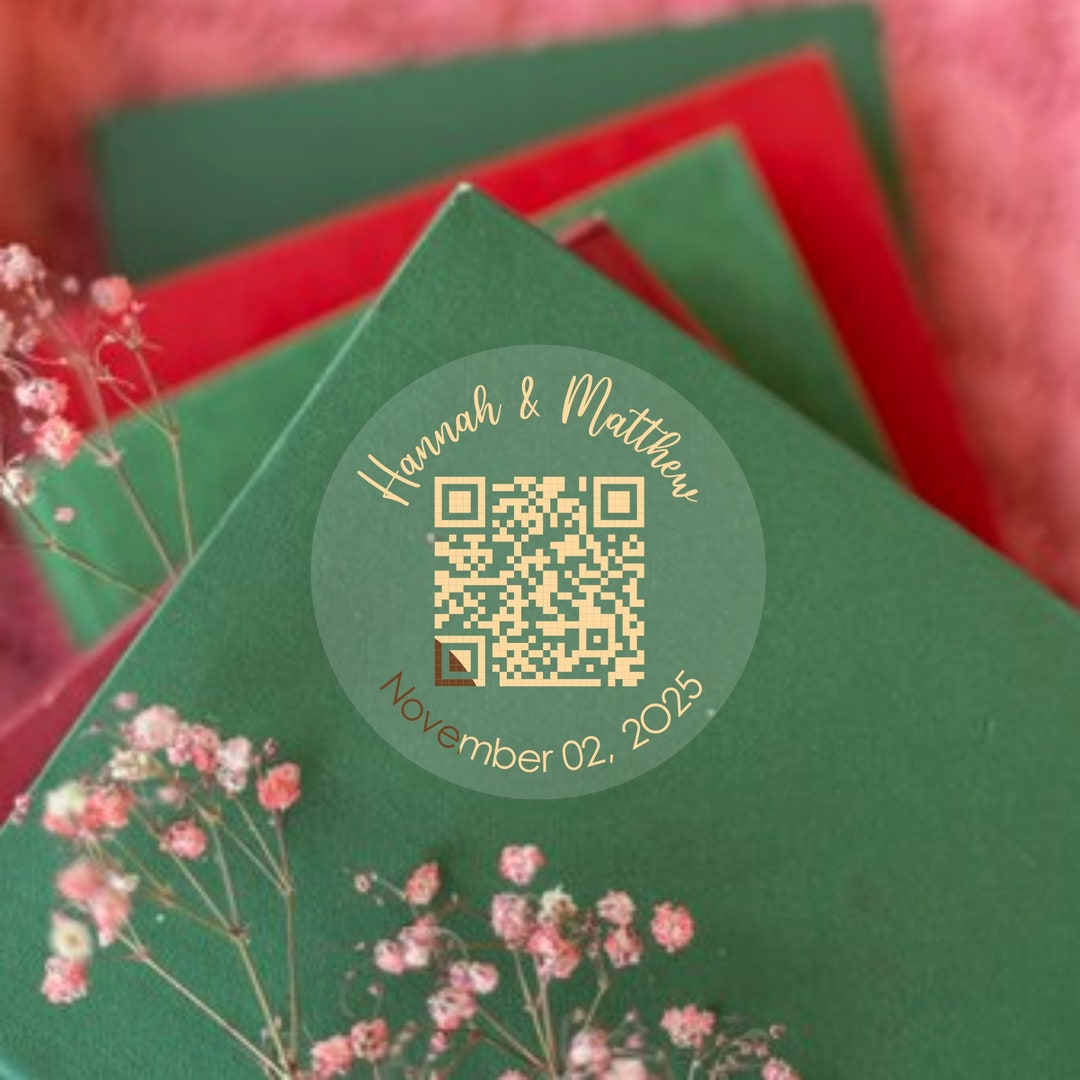 Wedding QR Code Sticker, Clear Wedding Envelope Labels, Save the Date ...