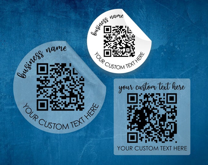 Business QR Code Sticker Facebook Qr Code Instagram Qr Code Etsy Qr ...