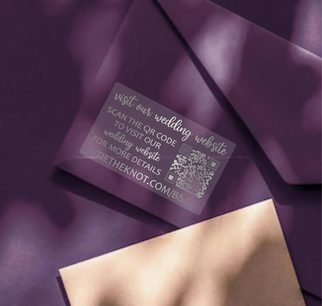 QR Code Sticker Wedding Invitation QR Code, Personalised Sicker Wedding ...