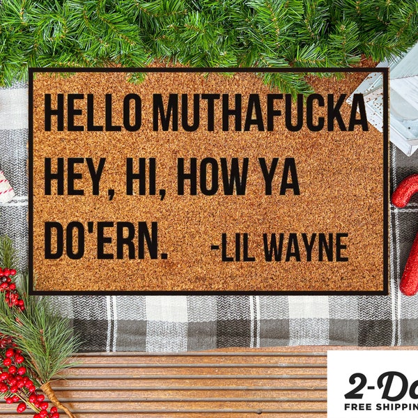 Hello Mothafucka Doormat - Etsy