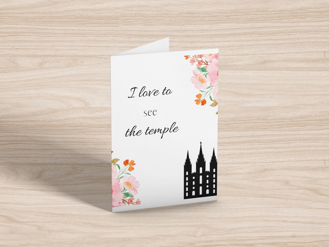 I Love to See the Temple PRINTABLE Wall Art or Postcard - Etsy