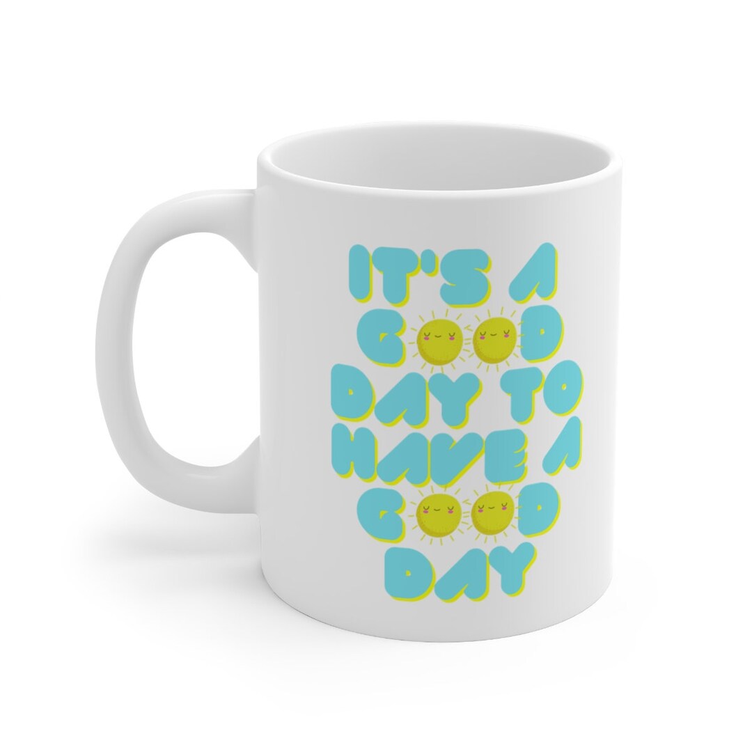 Good Day Mug: Trendy Bright Colorful Coffee Cup - Etsy