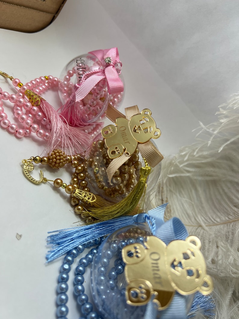 Personalized Prayer Beads Tasbeeh Masbaha Favor With Ring | Ramadan ...