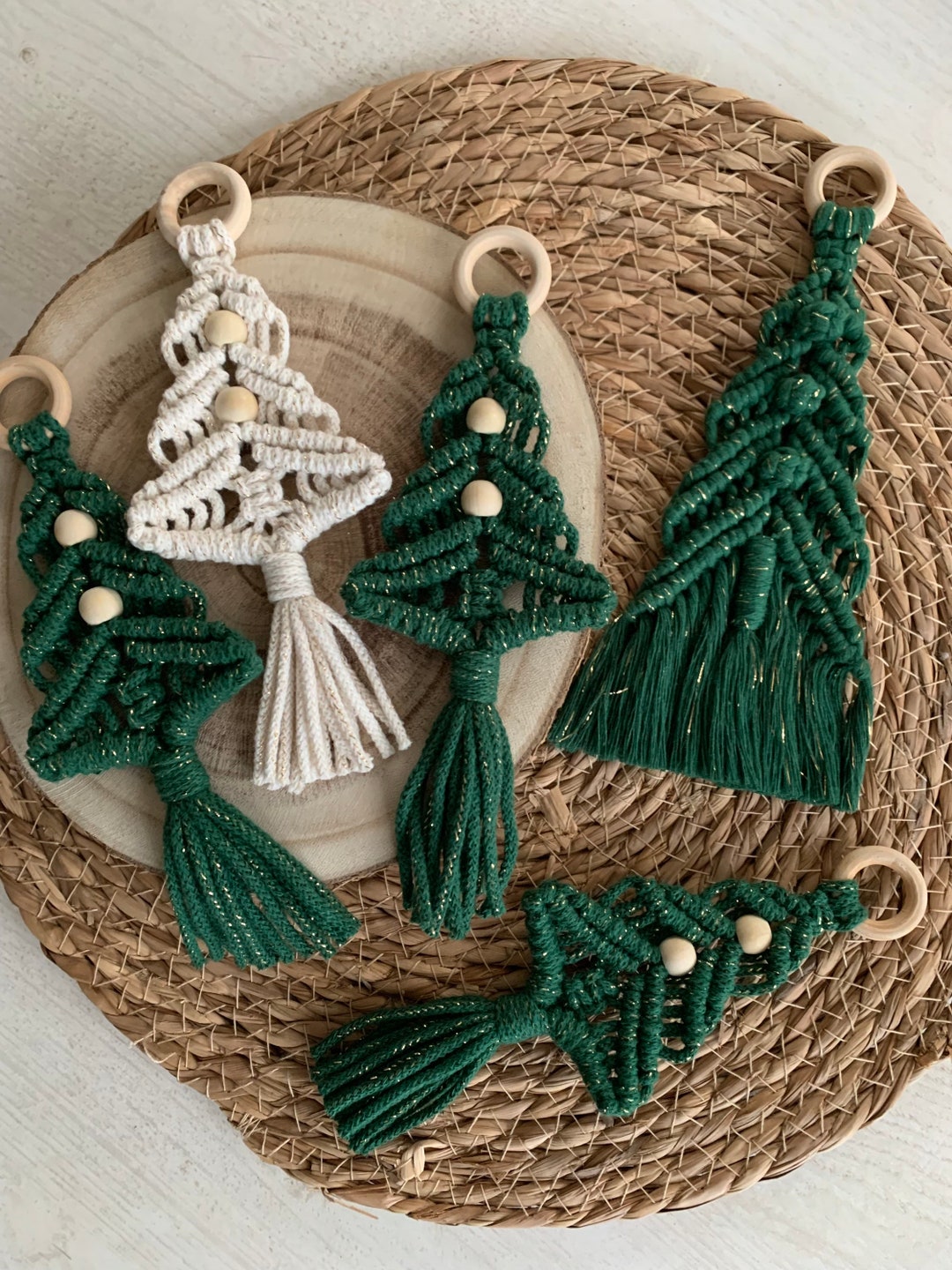Macrame Christmas Trees Fir Trees Christmas Decorations - Etsy