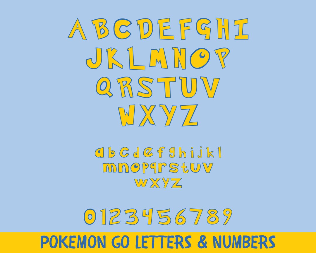 Poke Alphabet Pokemon Font Svg Pokemon Alphabet Letter SVG - Etsy UK