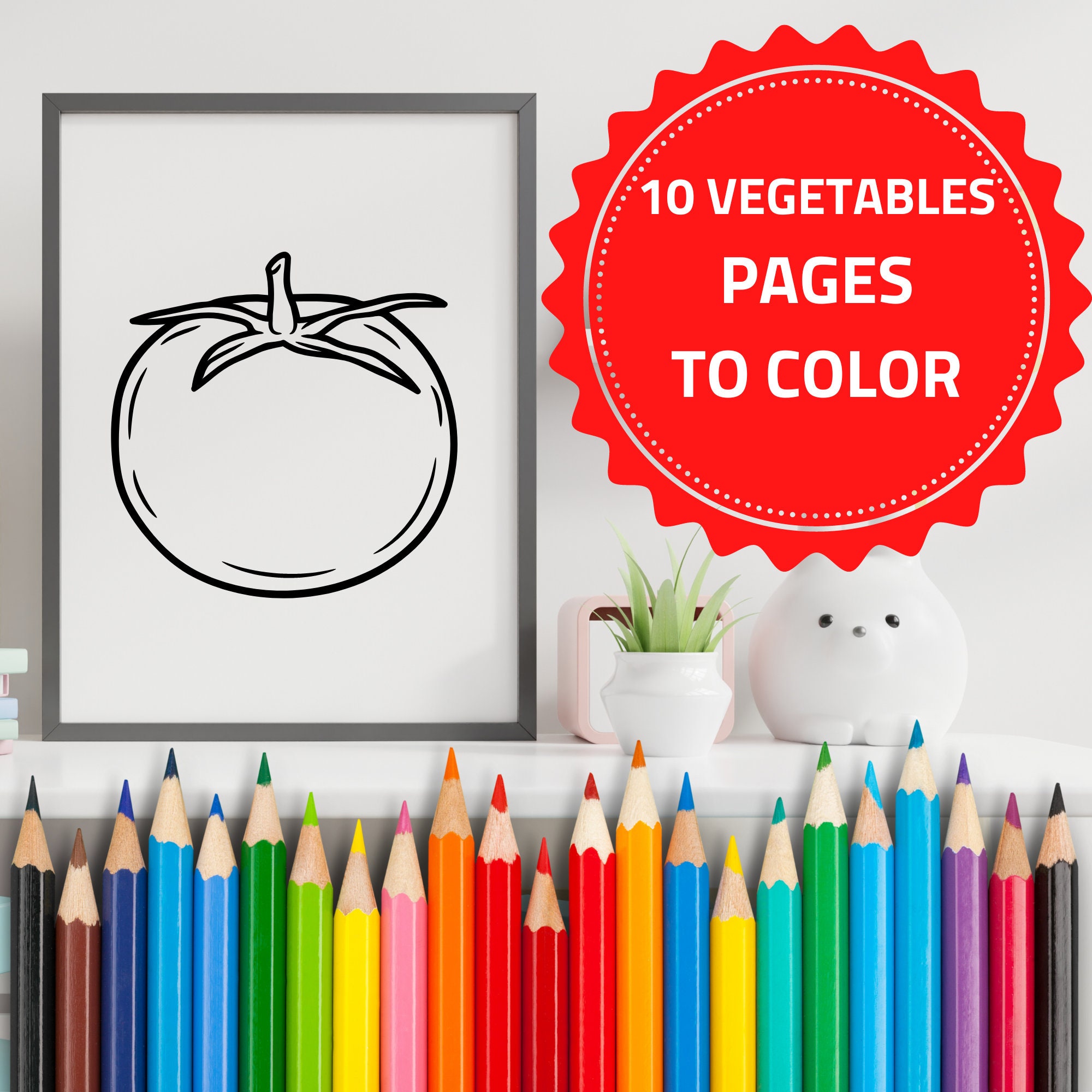Printable Coloring Pages for Kids, Toddlers, Preschoolers, 10 Coloring ...