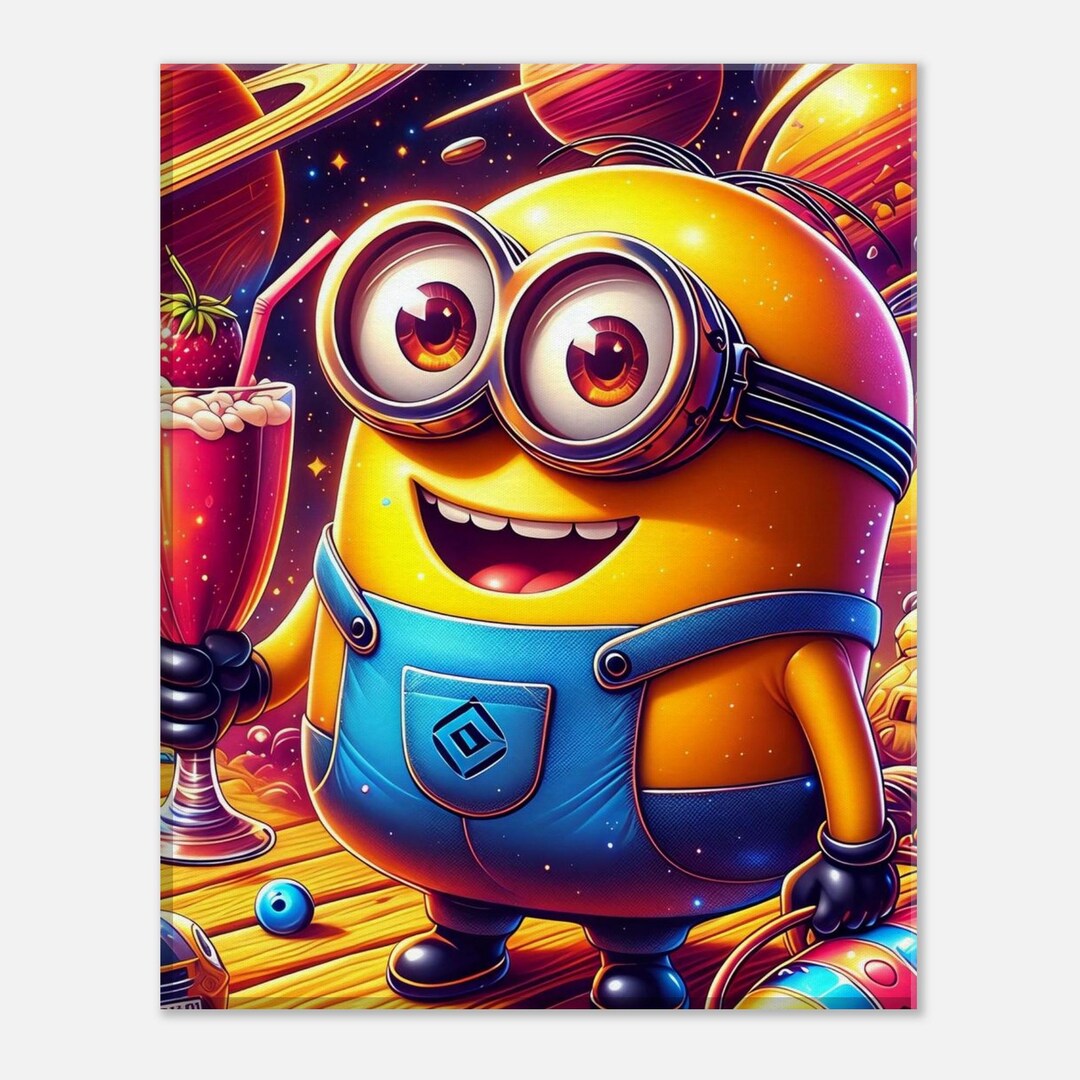 Minions Wall Canvas - Fun Kids Bedroom Decor - Bright Colourful Design ...
