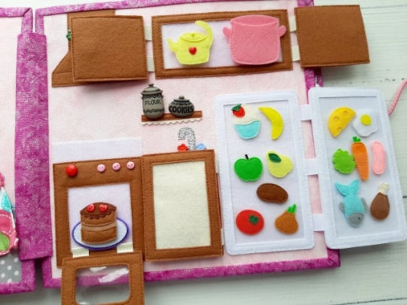 Quiet Book PDF Pattern, DOLLHOUSE Quiet Book. Felt Book Template - Etsy