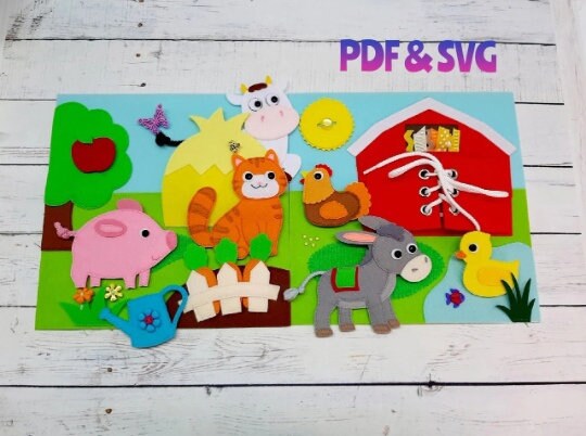 FARM Quiet Book PDF Pattern, Busy Book Pattern, Diy Quiet Book Pages ...