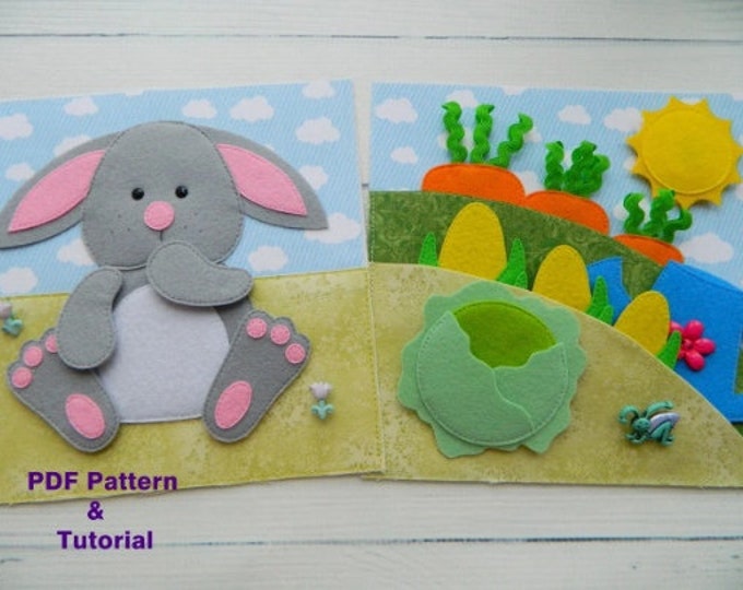 FLOWER MEADOW Quiet Book PDF Pattern & Tutorial, Diy Quiet Book Pages ...