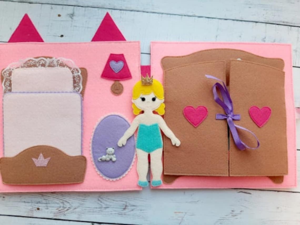 Quiet Book PDF Pattern, DOLLHOUSE Quiet Book. Felt Book Template - Etsy