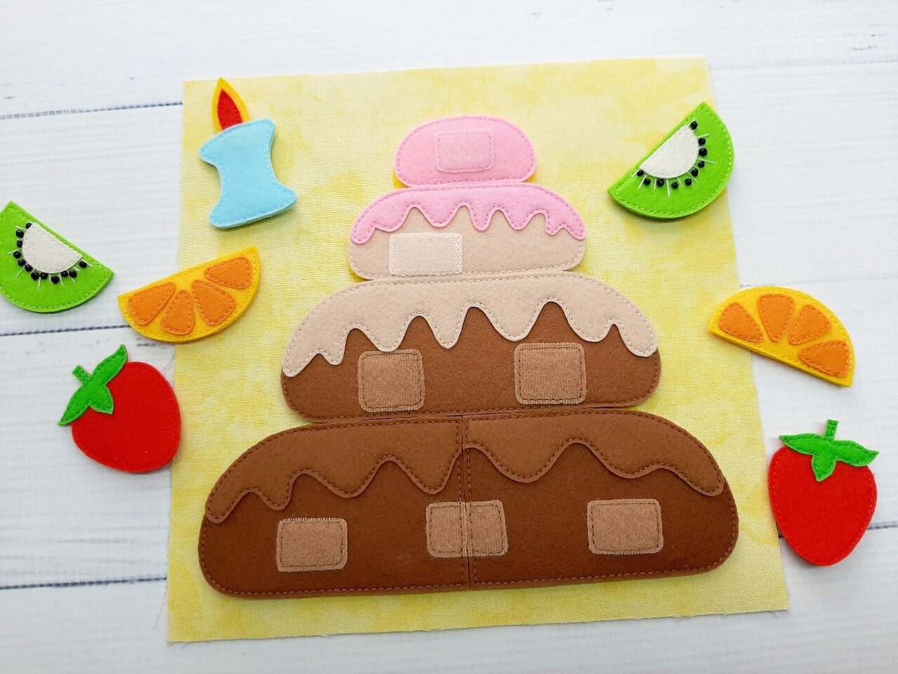 Birthday Quiet Book Pattern Pdf ,soft Sensory Book Template, Felt Book ...