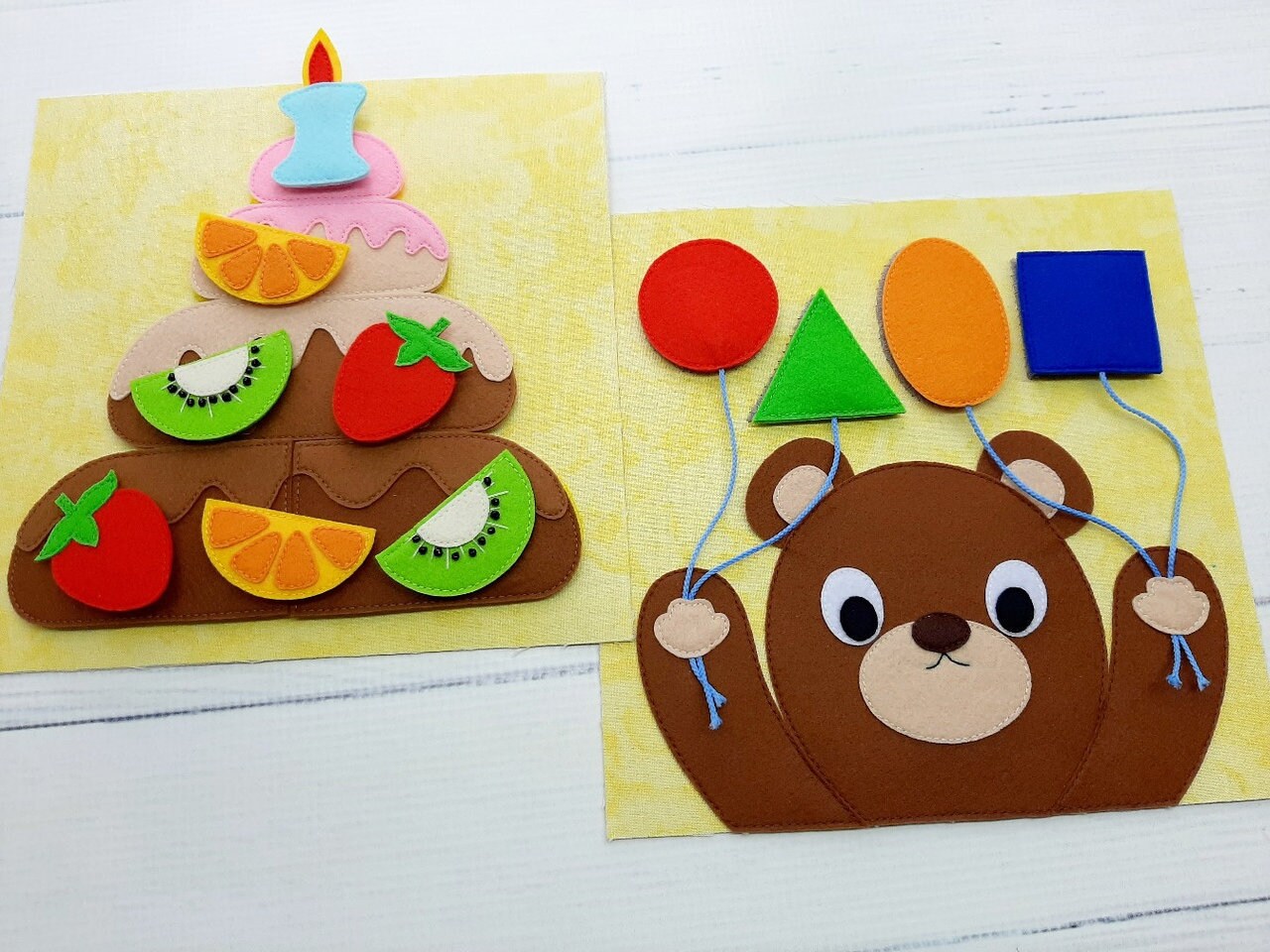 Birthday Quiet Book Pattern Pdf ,soft Sensory Book Template, Felt Book ...