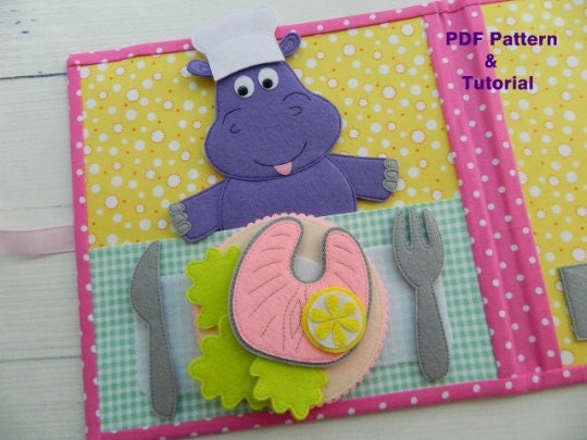 Cooking Quiet Book PDF Pattern, Busy Book Pattern, Diy Quiet Book Pages ...