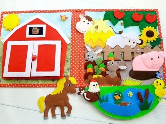 FARM Quiet Book PDF Pattern, Busy Book Pattern, Diy Quiet Book Pages ...