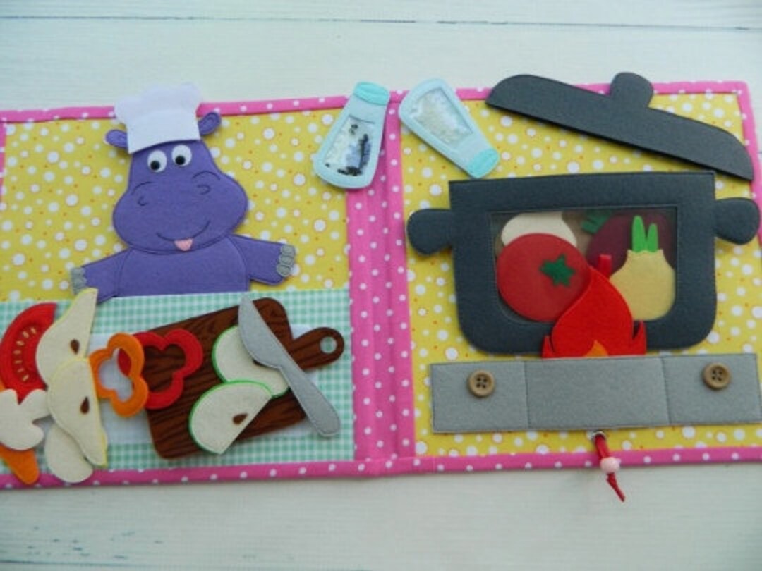 Cooking Quiet Book PDF Pattern, Busy Book Pattern, Diy Quiet Book Pages ...