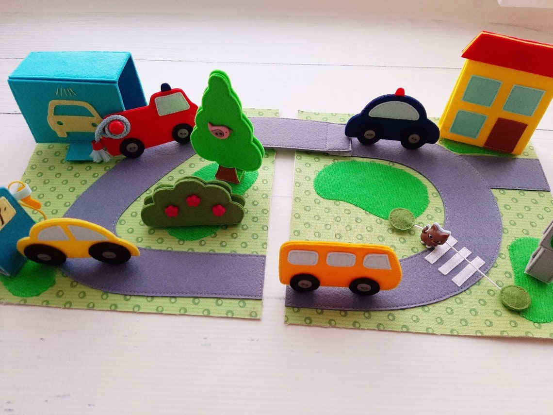 Felt Road Quiet Book Pattern Pdf soft Sensory Book Template - Etsy