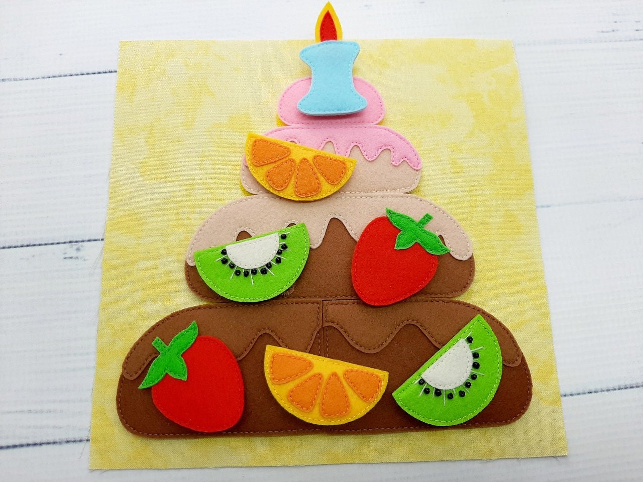 Birthday Quiet Book Pattern Pdf ,soft Sensory Book Template, Felt Book ...