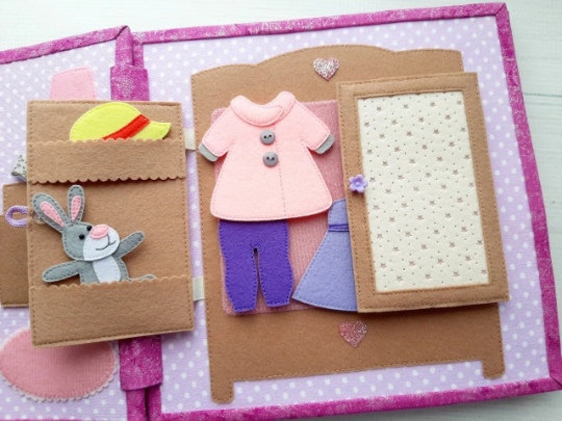 Quiet Book PDF Pattern, DOLLHOUSE Quiet Book. Felt Book Template - Etsy