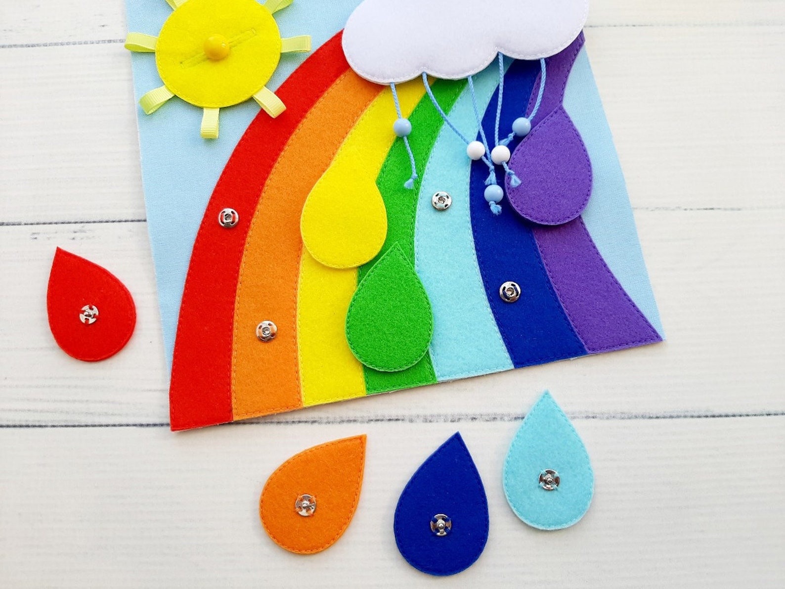 Rainbow Quiet Book Pattern Pdf soft Sensory Book Template - Etsy