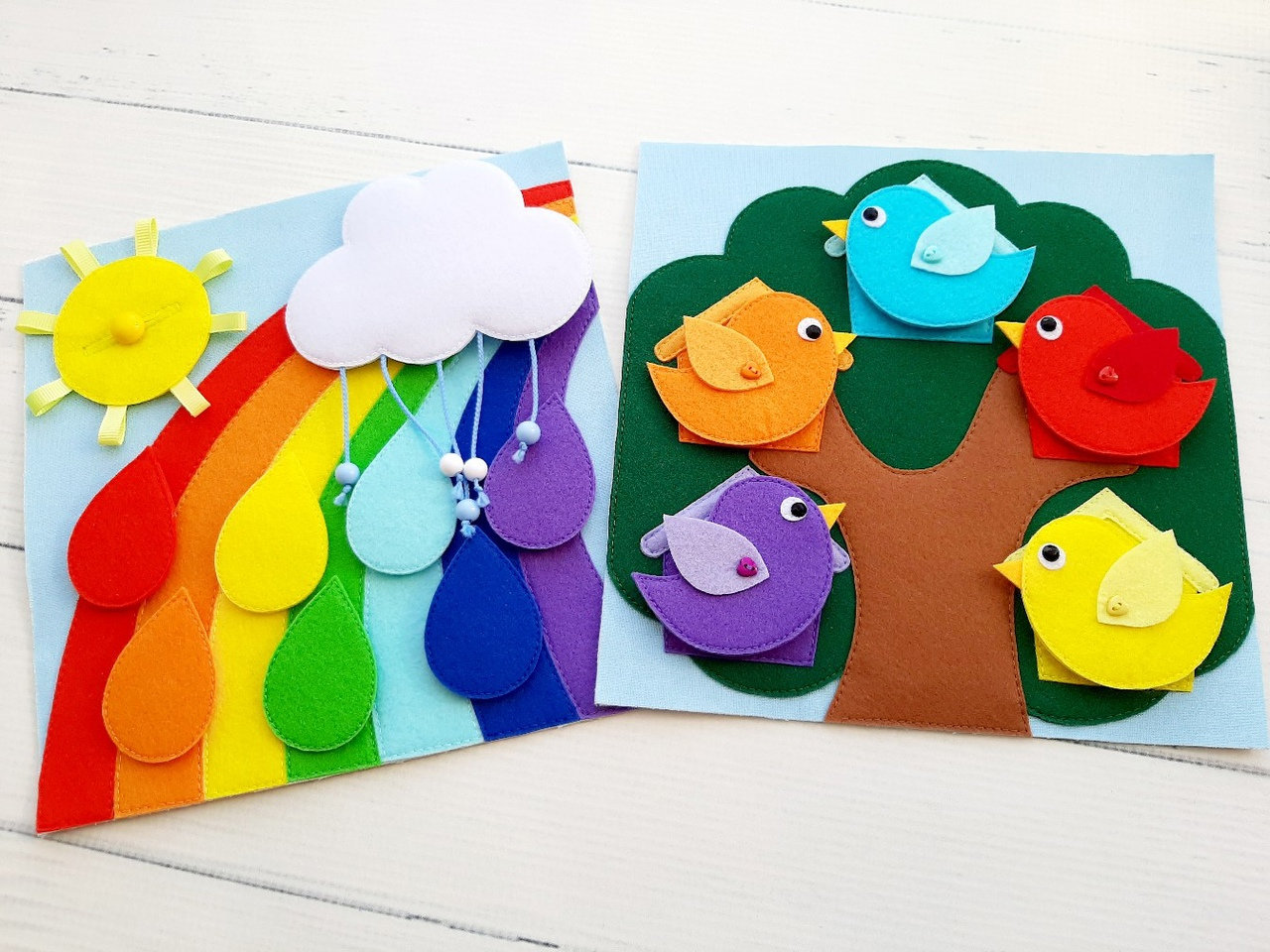 Rainbow Quiet Book Pattern Pdf soft Sensory Book Template - Etsy