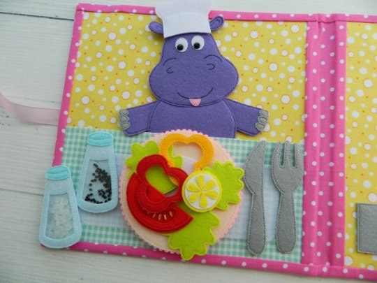 Cooking Quiet Book PDF Pattern, Busy Book Pattern, Diy Quiet Book Pages ...