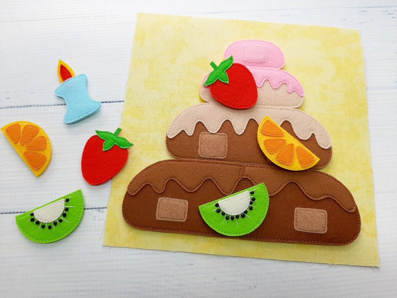 Birthday Quiet Book Pattern Pdf ,soft Sensory Book Template, Felt Book ...