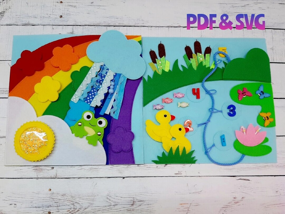 Quiet Book Pattern Pdf, Quiet Book Pages, Sensory Book Template ...