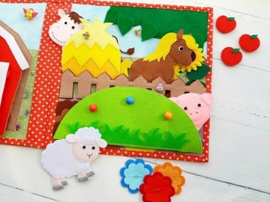 FARM Quiet Book PDF Pattern Busy Book Pattern Diy Quiet Book - Etsy