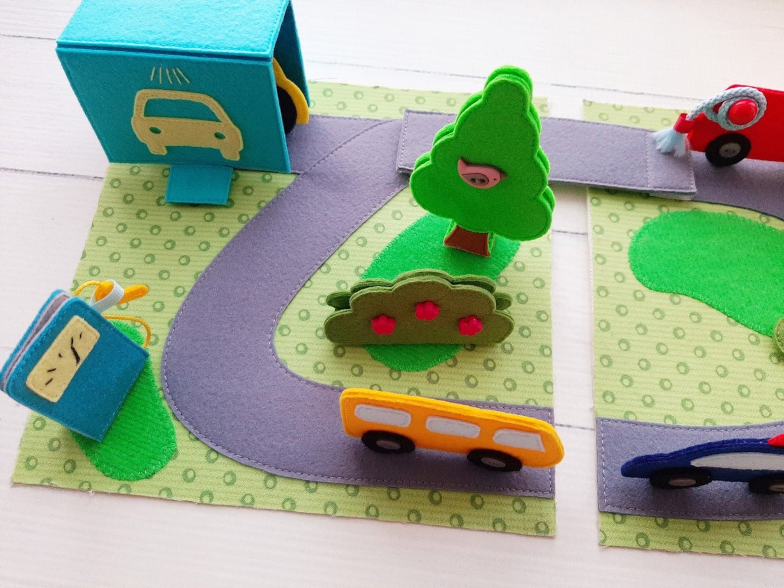Felt Road Quiet Book Pattern Pdf ,soft Sensory Book Template, Felt Book ...