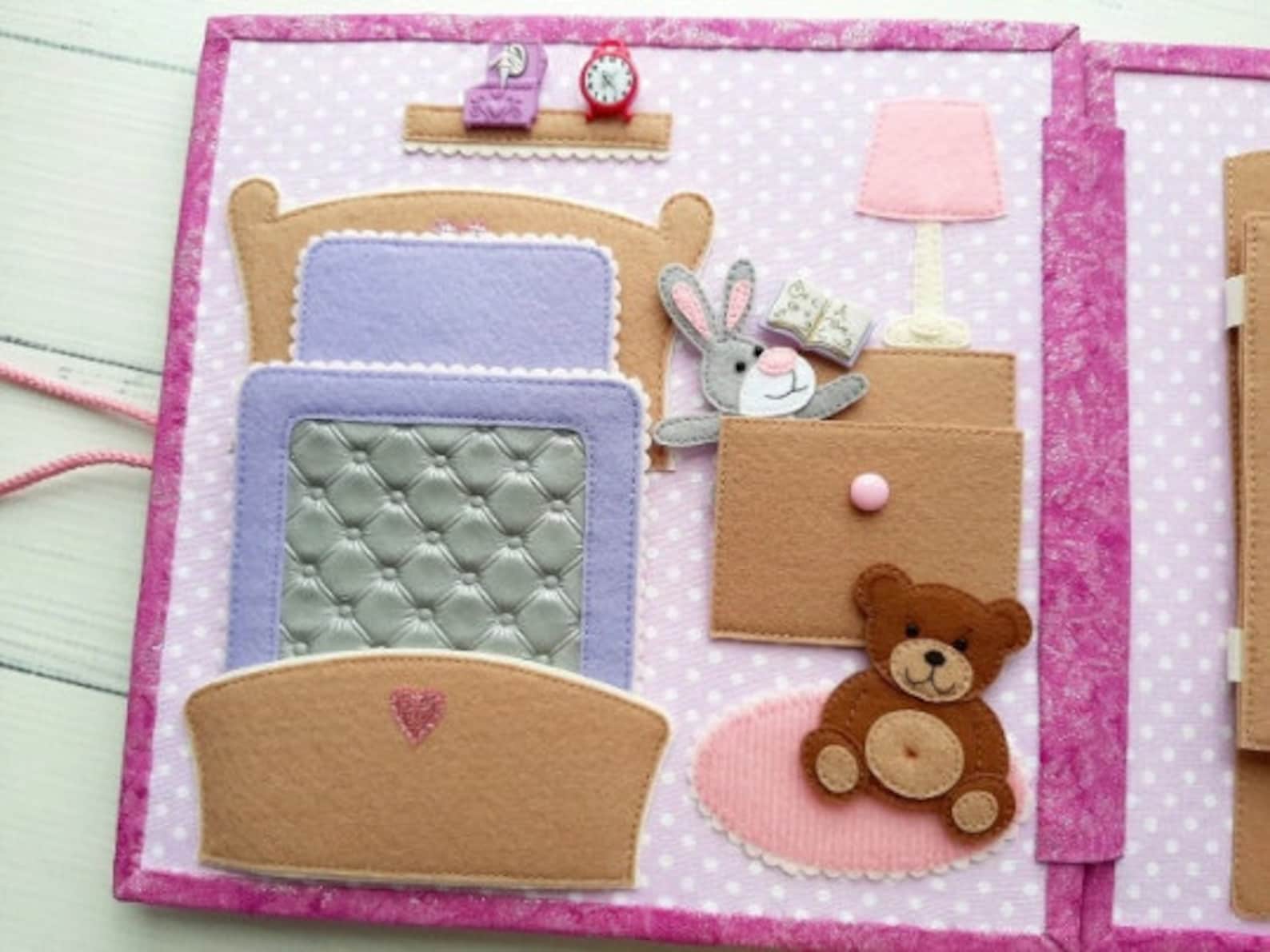 Quiet Book PDF Pattern, DOLLHOUSE Quiet Book. Felt Book Template - Etsy