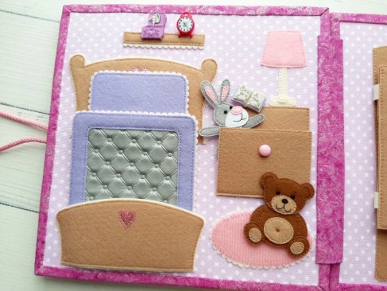 Quiet Book PDF Pattern, DOLLHOUSE Quiet Book. Felt Book Template - Etsy