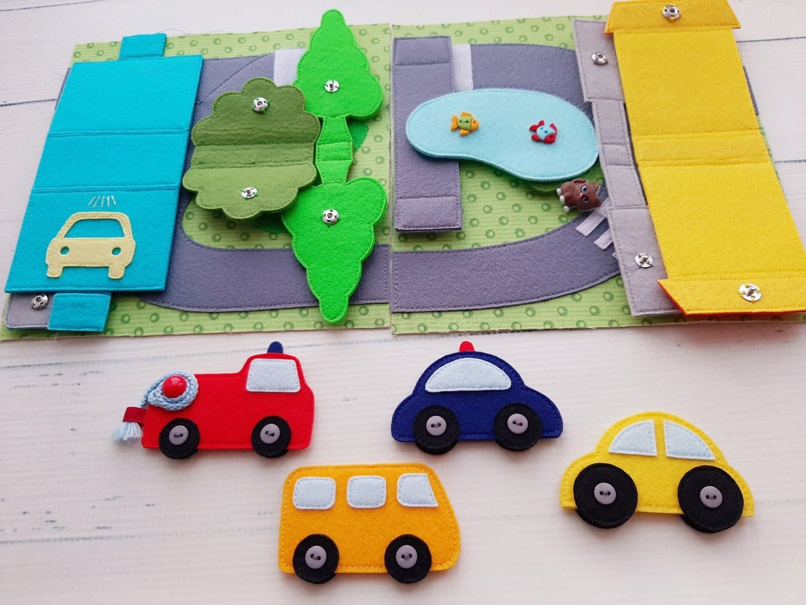 Felt Road Quiet Book Pattern Pdf soft Sensory Book Template - Etsy