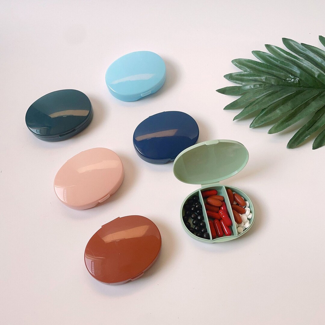 3 Slots Daily Pill Box Simple Small Pill Cases Sealed - Etsy Australia