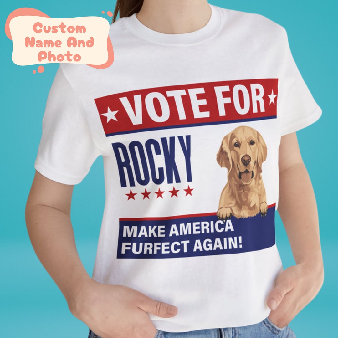 Personalized Photo Vote for Your Pet Shirt, Personalized Pet Lover Tee ...