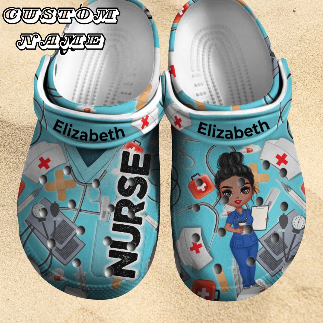 Personalized Name Nurse Appreciation Lady Shoes Clogs, Laboratory Clogs ...