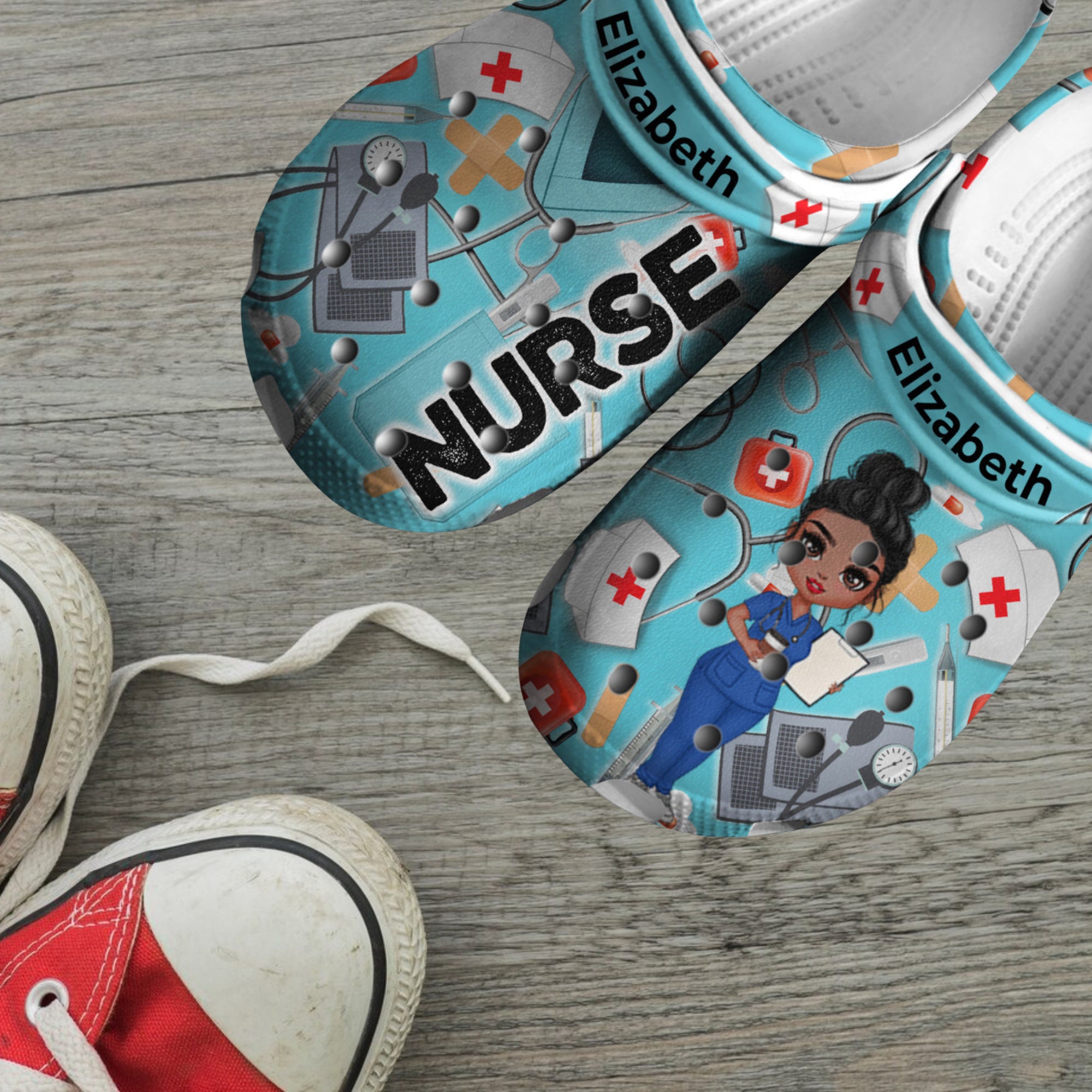 Personalized Name Nurse Appreciation Lady Shoes Clogs, Laboratory Clogs ...