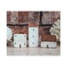 Set of 3 Miniature White Cottages, Unique Gift, Handmade Wooden Houses ...