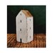 Set of 3 Miniature White Cottages, Unique Gift, Handmade Wooden Houses ...